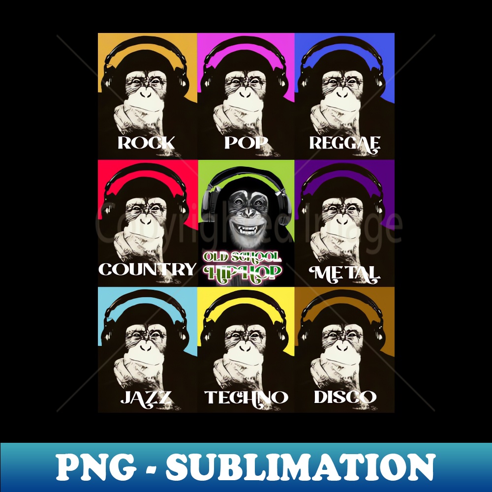 Popart - Hip Hop Chimp - PNG Transparent Sublimation File - | Inspire ...