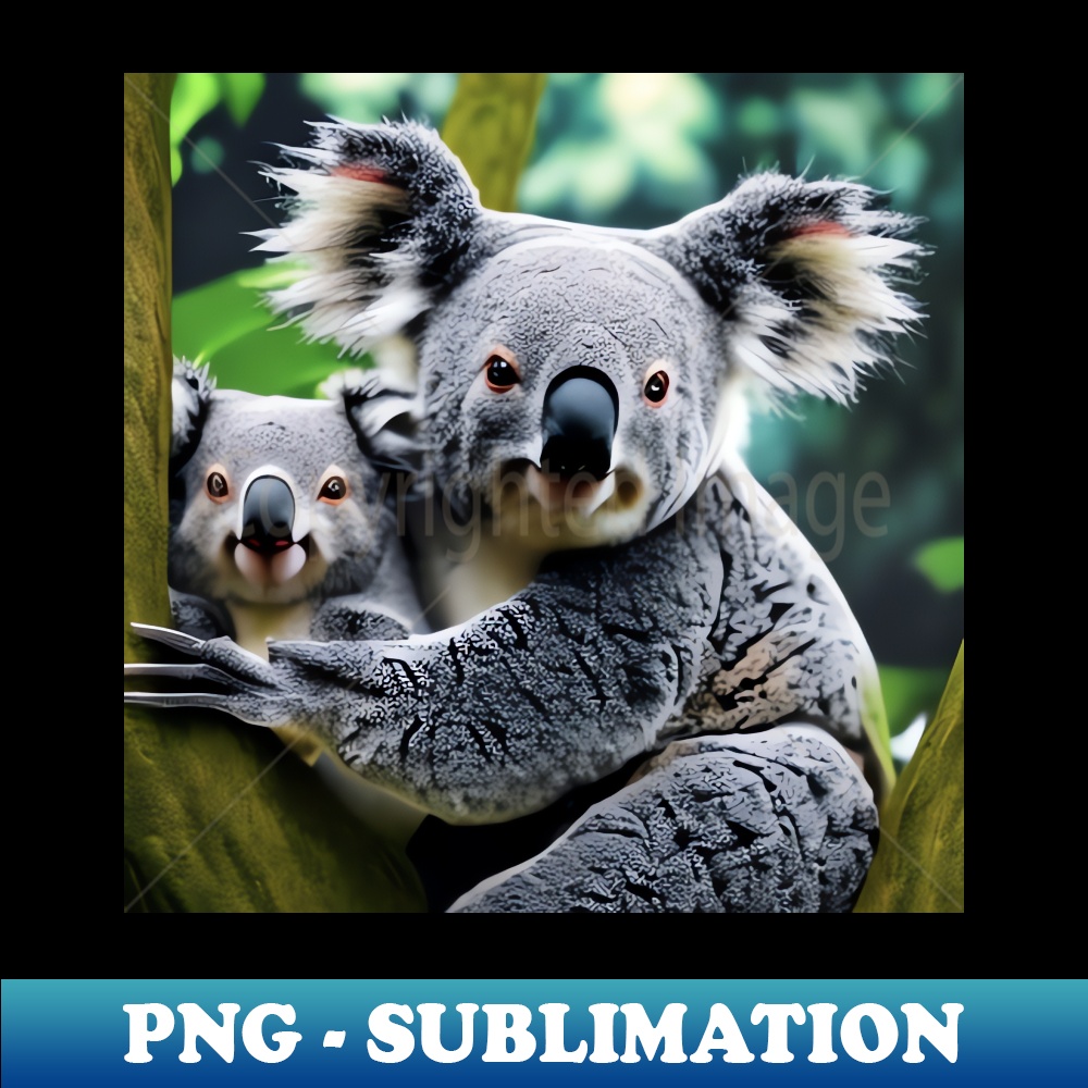 Koala Bear Family On Tree - Instant Sublimation Digital Down | Inspire ...