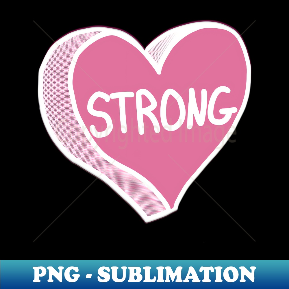 Strong Pink Heart - Artistic Sublimation Digital File - Crea | Inspire ...