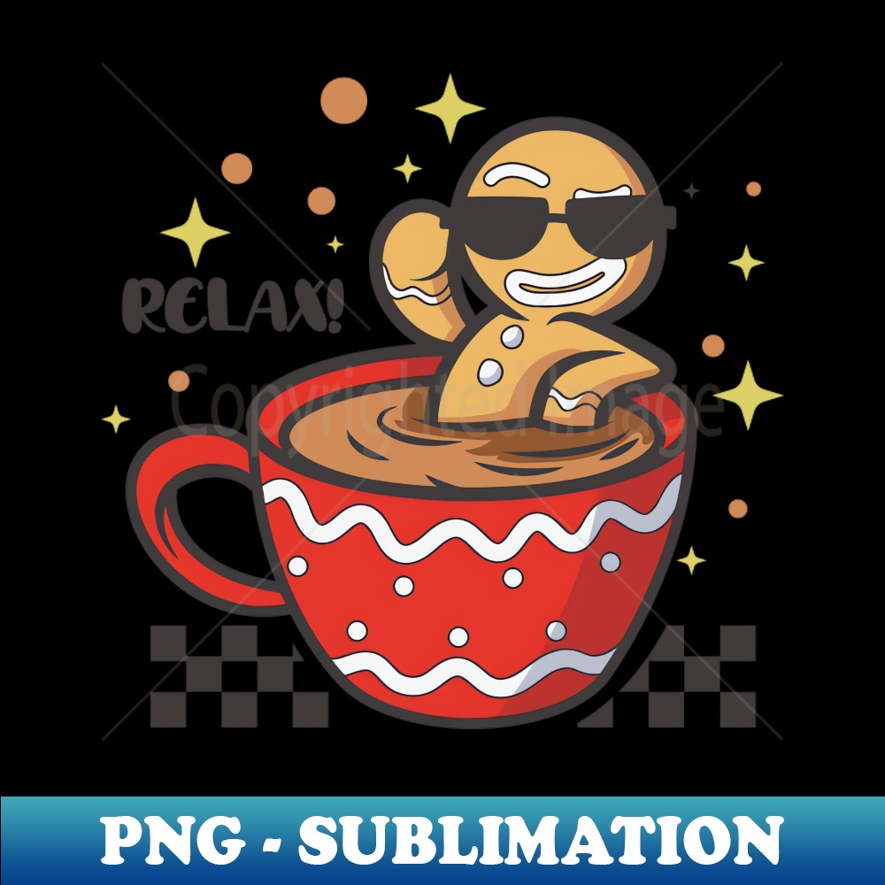 Gingerbread Man Relax - PNG Transparent Digital Download Fil | Inspire ...