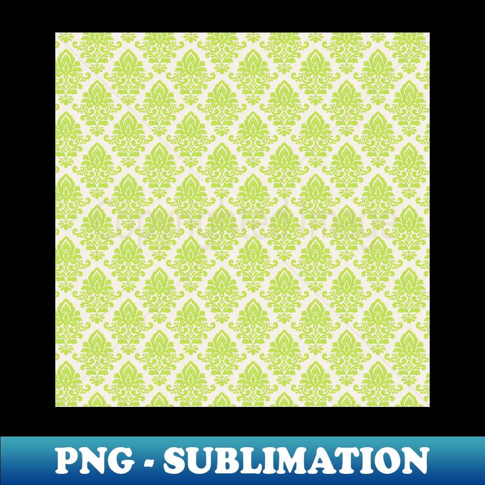 Damask pattern lime green - PNG Sublimation Digital Download | Inspire ...