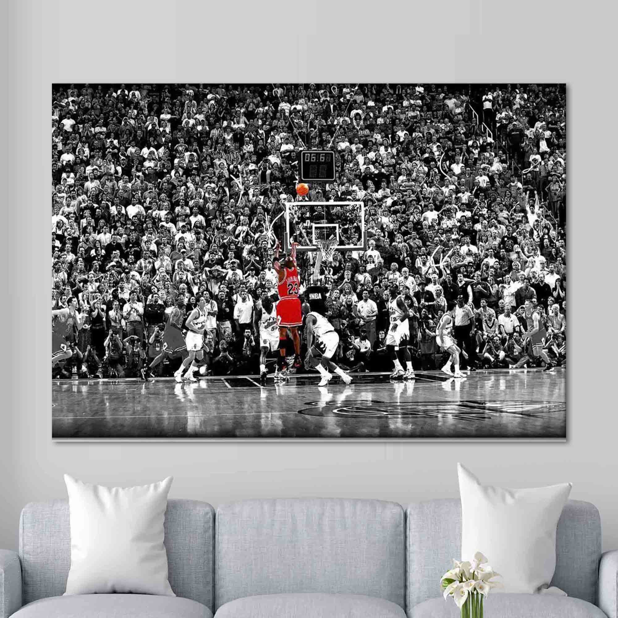 Michael Jordan Last Shot Canvas , Michael Jordan Signature C | Inspire ...