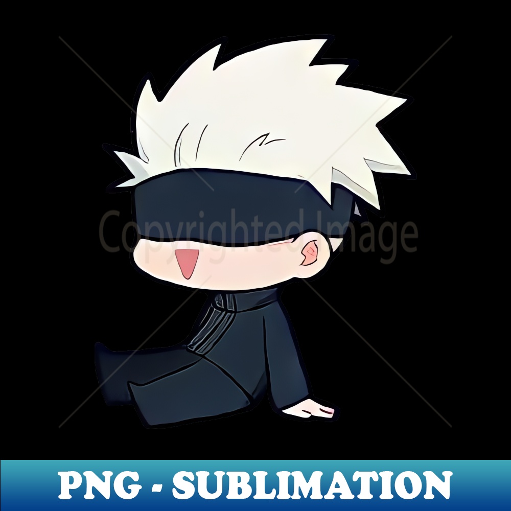 Cool Anime Chibi Gojo SitDown - PNG Transparent Sublimation | Inspire ...