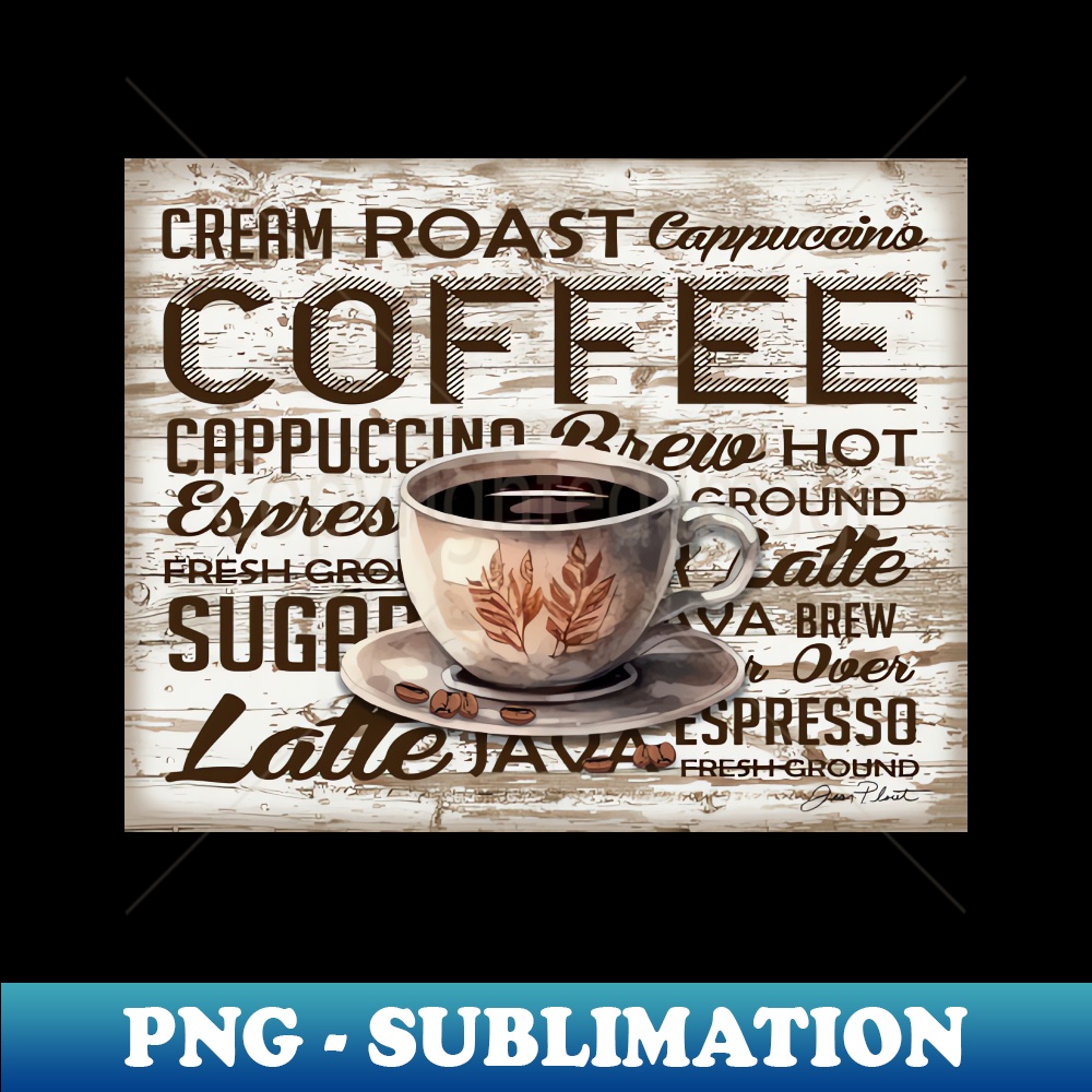 Shiplap Coffee Sign A2 - Premium PNG Sublimation File - Unle - Inspire ...