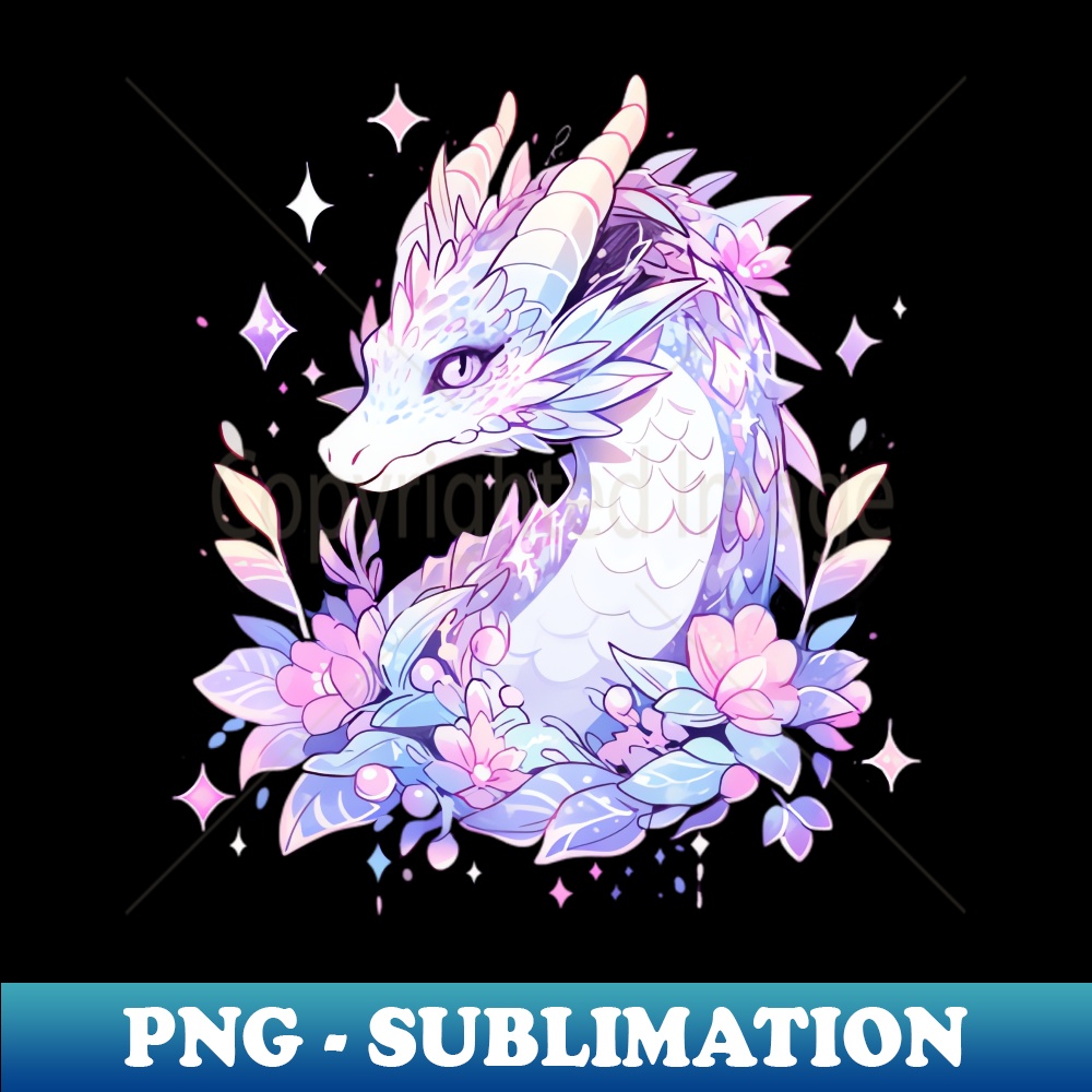 Celestial Guardian Dragon - Elegant Sublimation PNG Download | Inspire Uplift