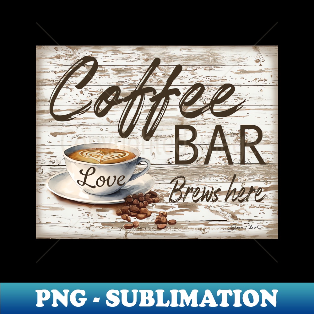 Shiplap Coffee Sign B2 - PNG Transparent Sublimation Design - Inspire ...