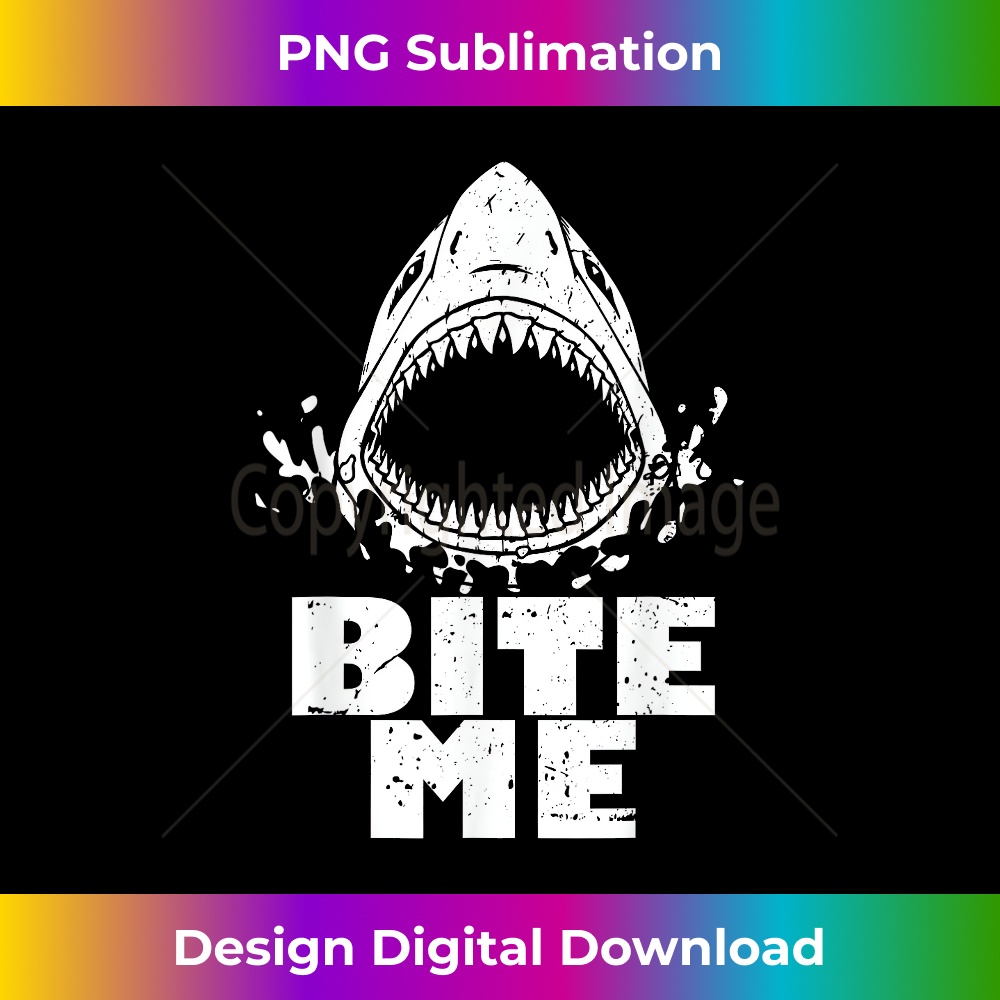 Vintage Shark - Bite Me - Shar - Artisanal Sublimation PNG F - Inspire ...