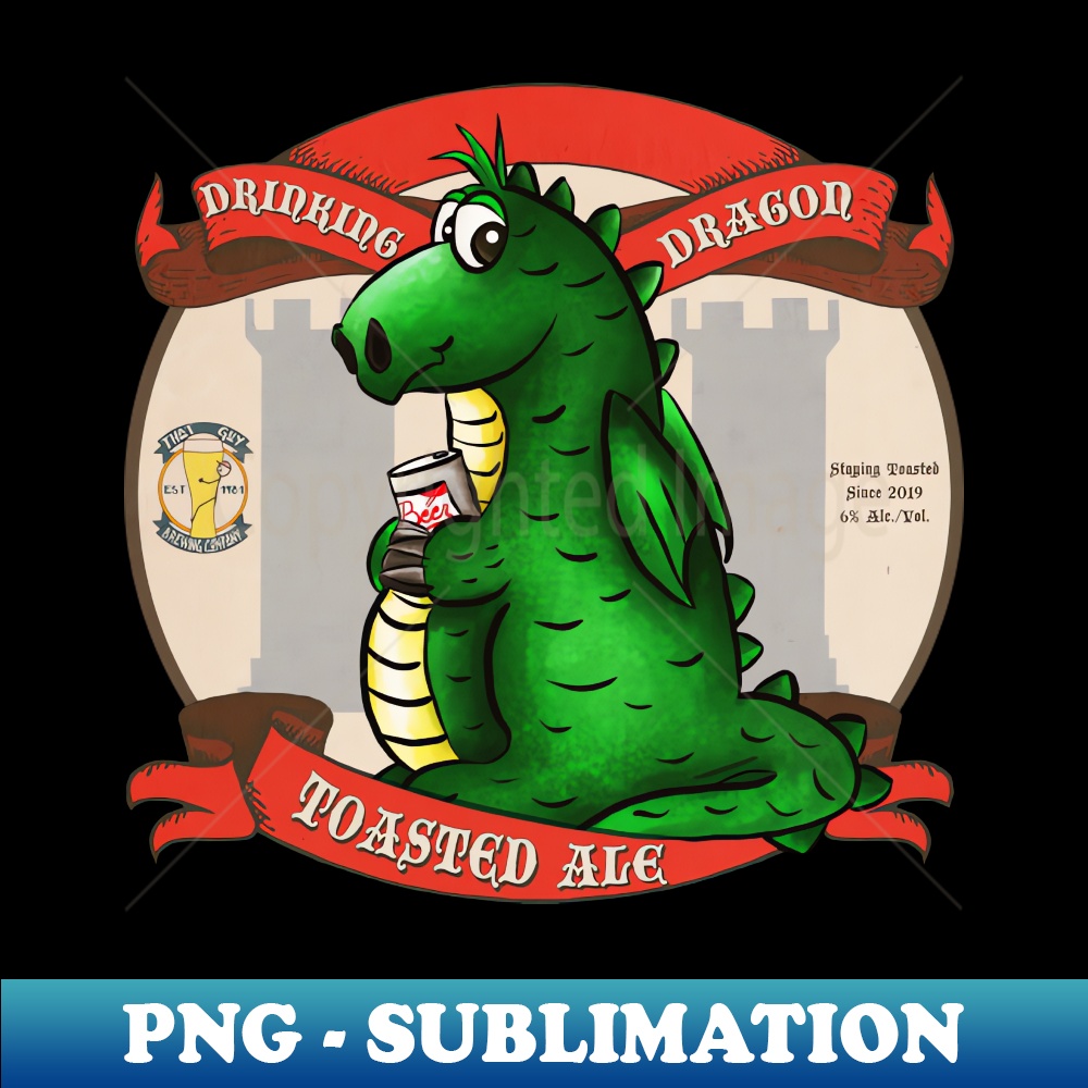 Drinking Dragon Toasted Ale - PNG Transparent Digital Downlo - Inspire ...