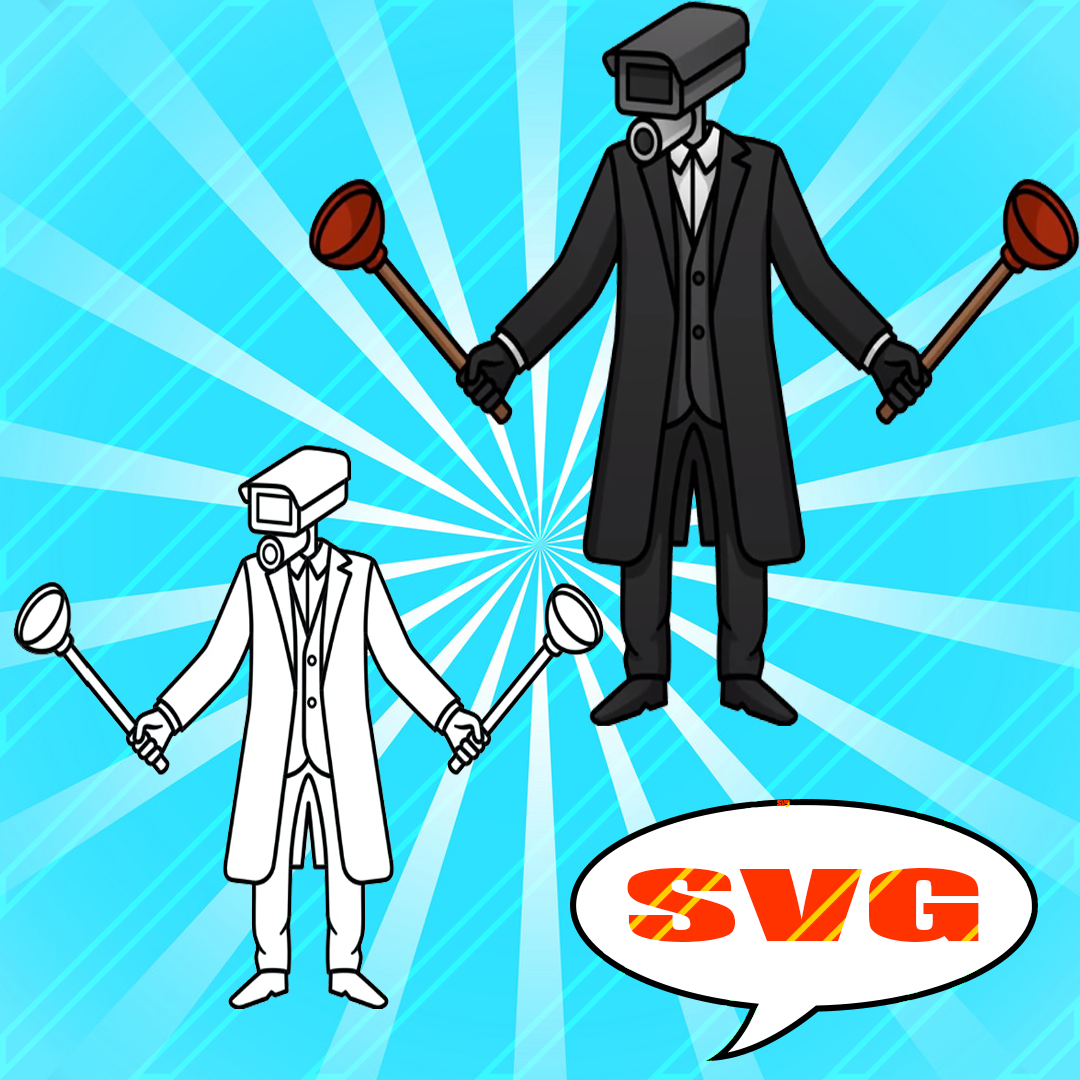 PLUNGER CAMERAMAN from skibidi toilet ,PLUNGER CAMERAMAN SVG | Inspire ...