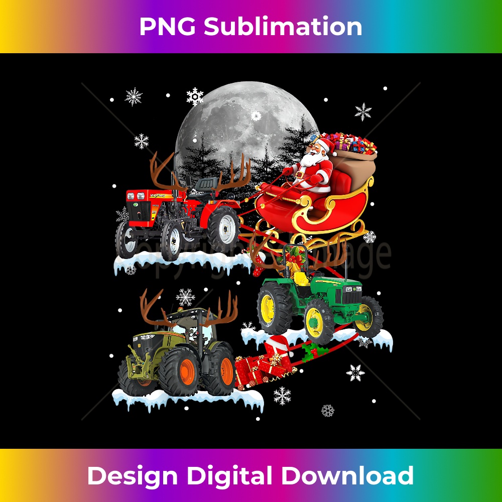 Santa Claus Riding Tractor Sleigh Christmas Tractor Dr - Chi | Inspire ...