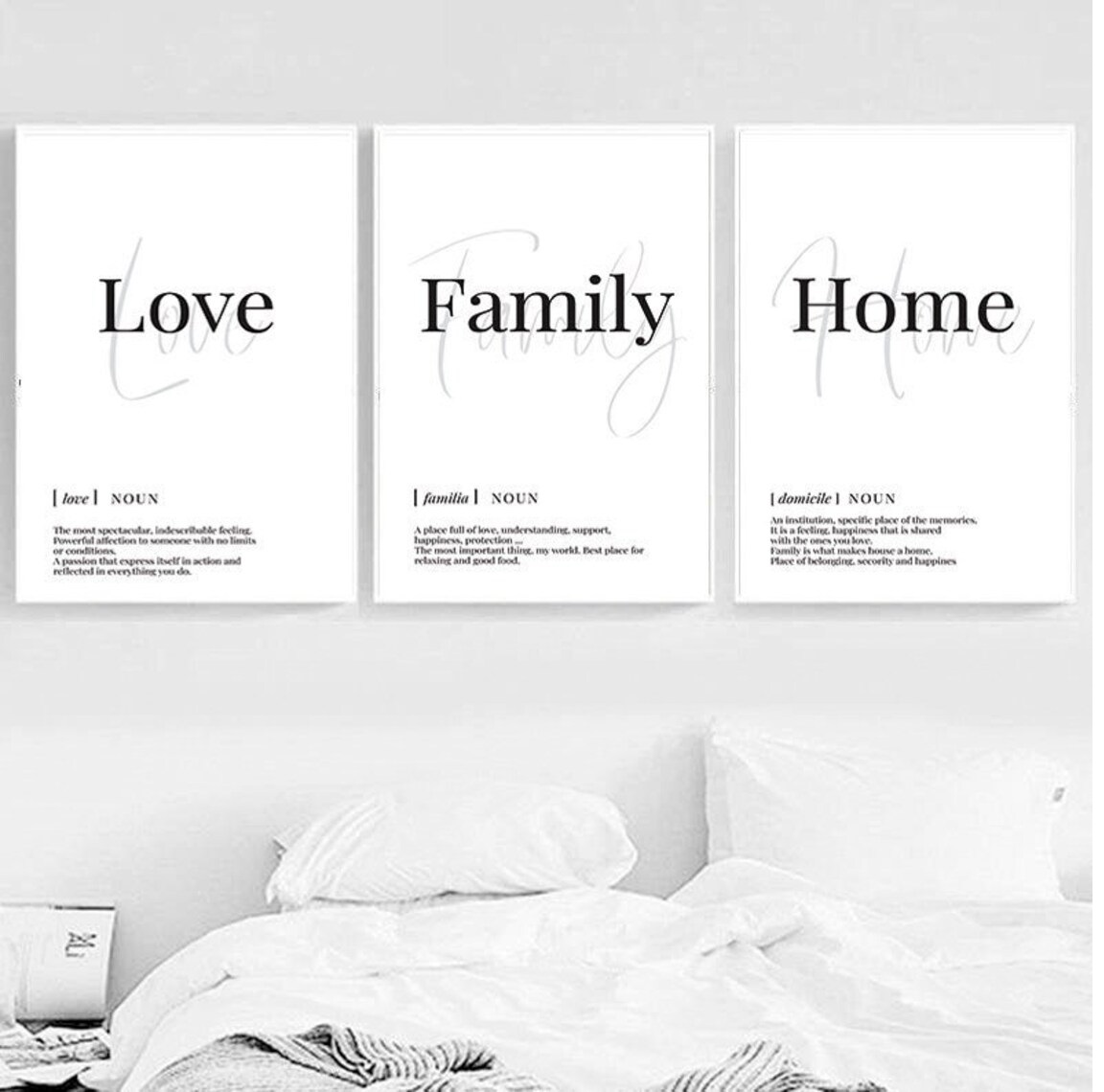 Love Family Home Quote Definition Print Set 3 Family Definit - Inspire ...