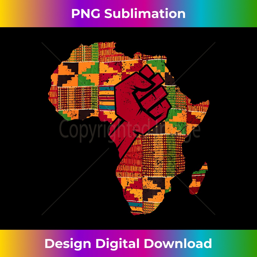 Cool Kente Cloth Art Men Women Africa Map Black Power Fist - | Inspire ...