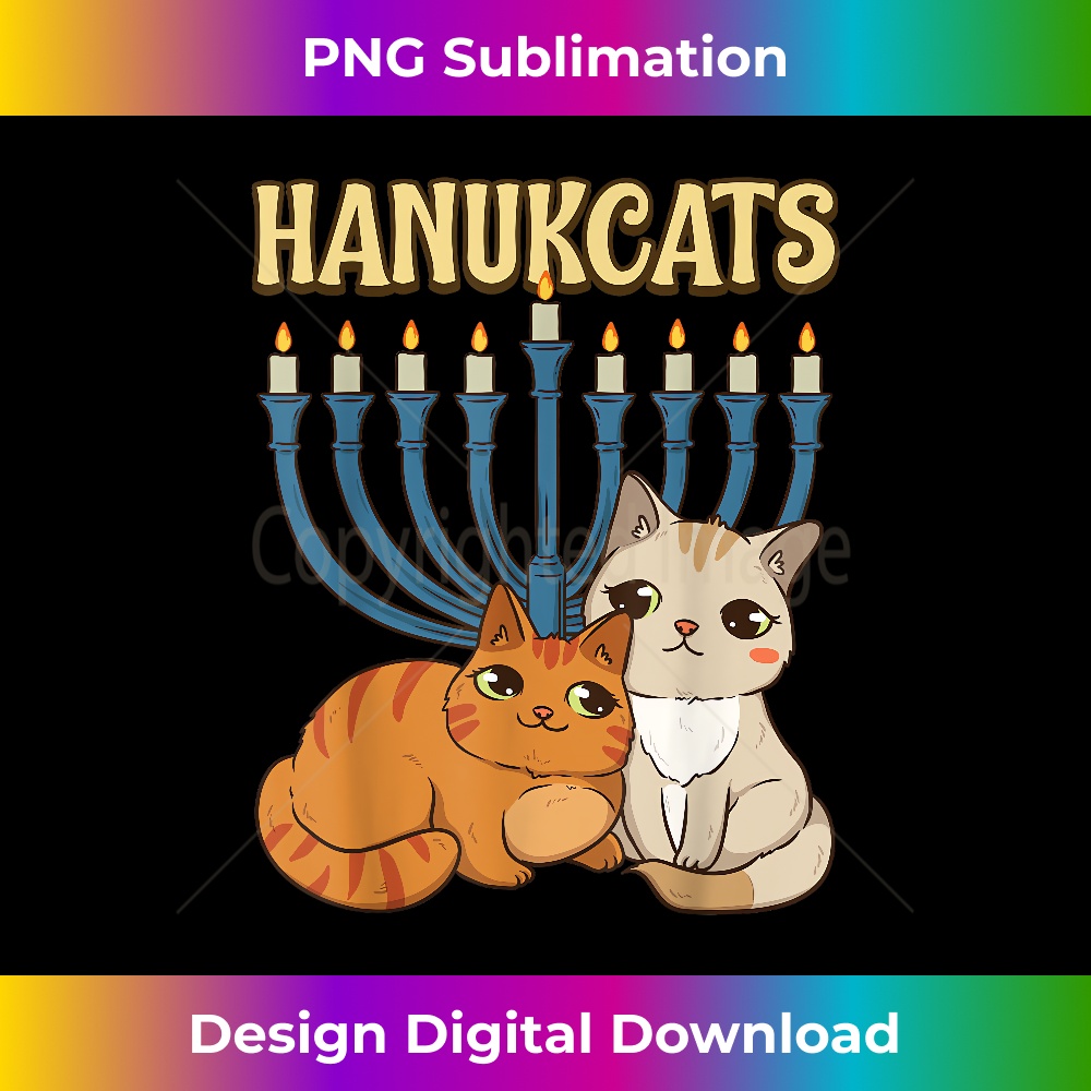 Hanukcats Hanukkah Jewish Cat Kawaii Menorah Holiday - Bohem | Inspire ...