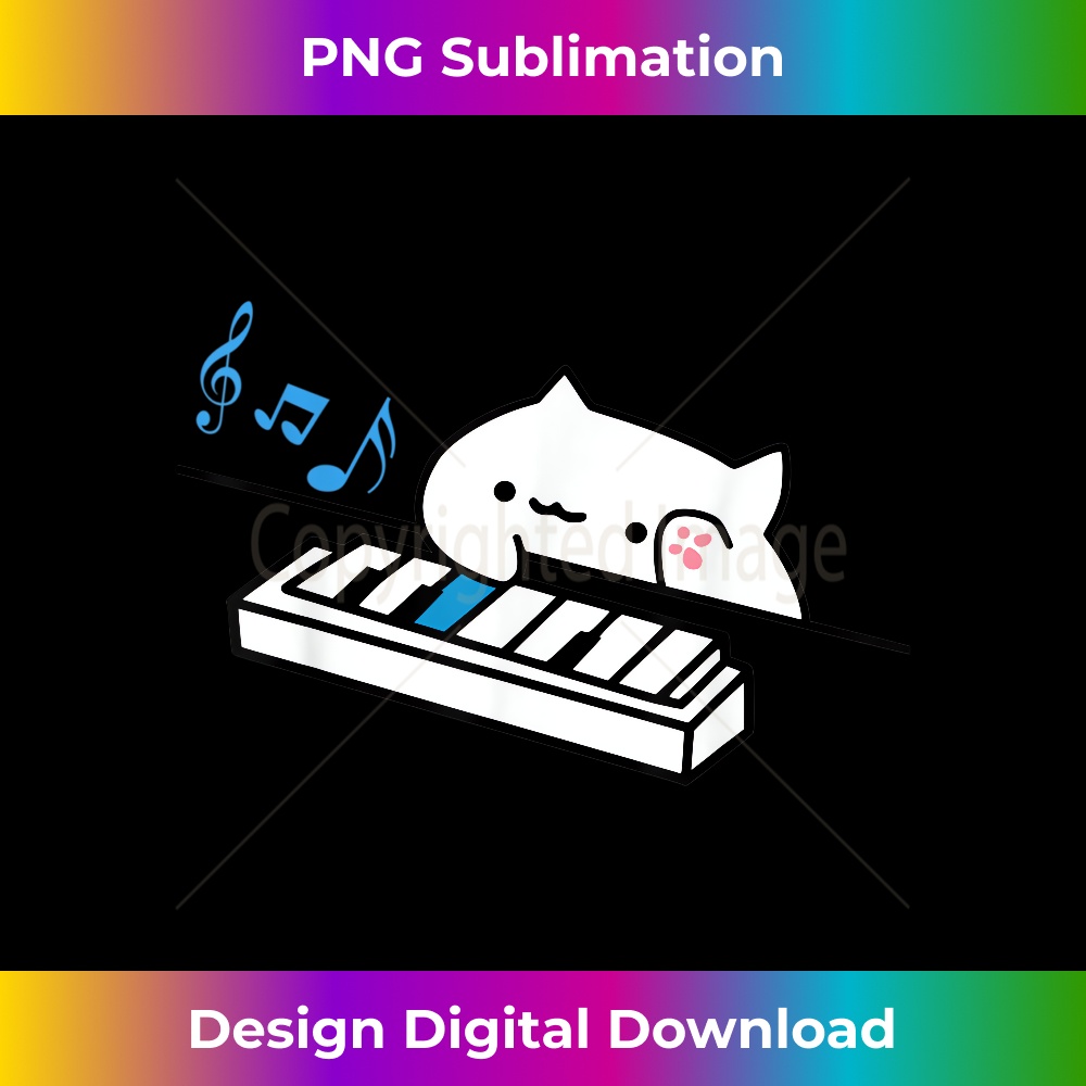 Bongo Cat plays Piano 0361 - Futuristic PNG Sublimation File | Inspire ...