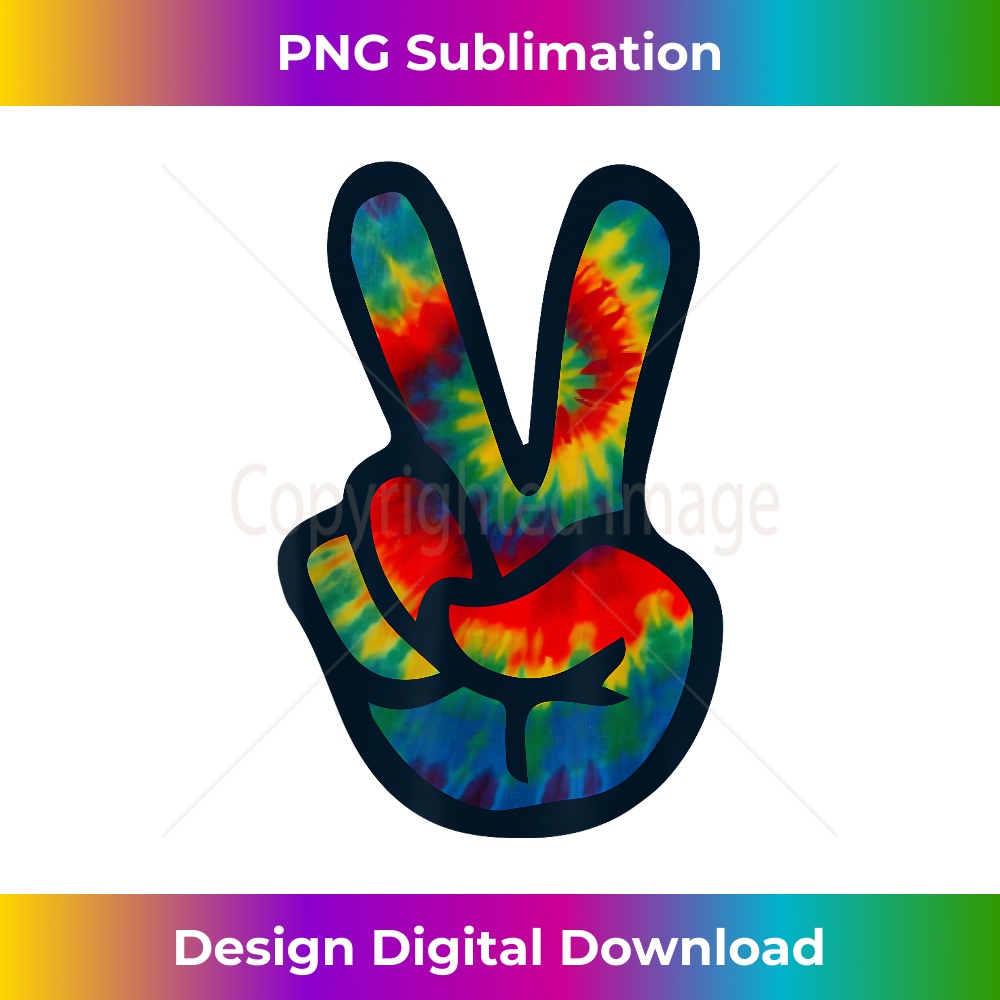 Tie Dye Peace Sign Hand Hippies V s - Classic Sublimation P | Inspire ...