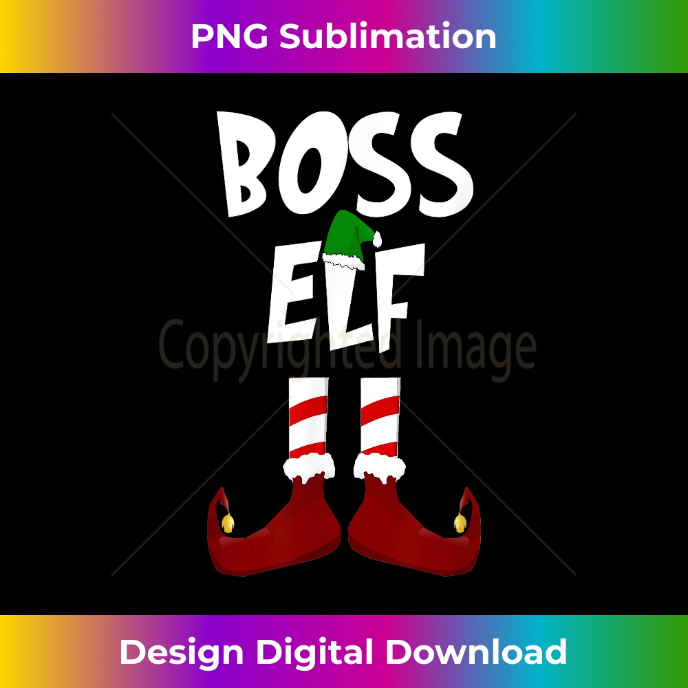Boss Elf Christmas Theme Tee Green Hat Red Shoes - Minimalis | Inspire ...