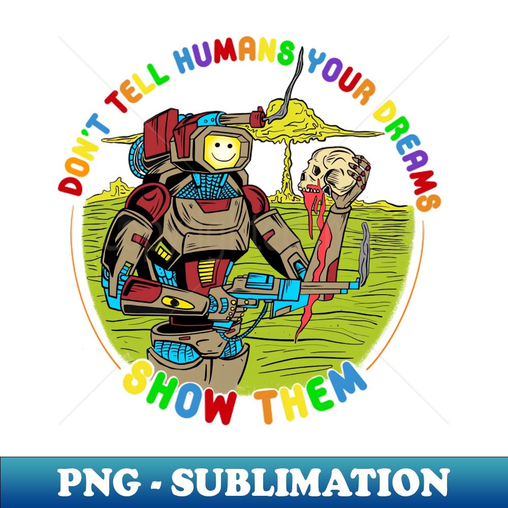 Robot Dreamer - PNG Transparent Digital Download File for Su | Inspire ...