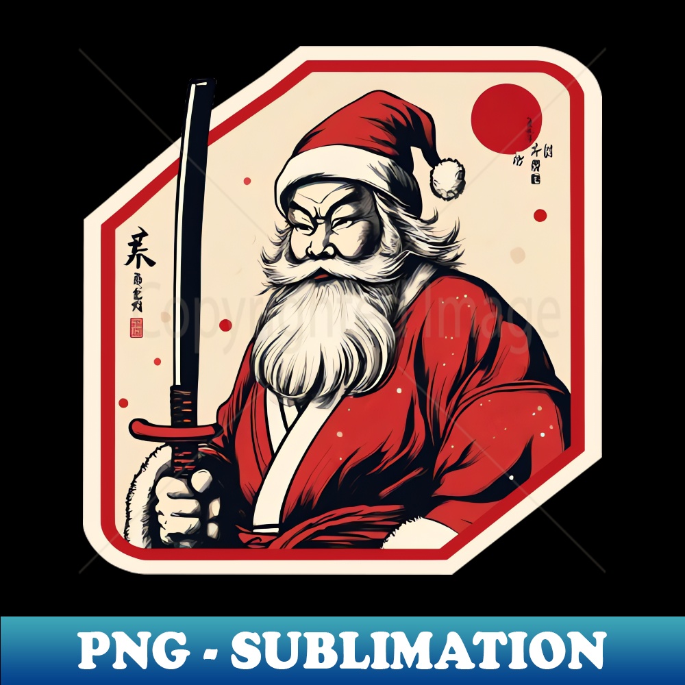 Santa Claus Samurai Katana - PNG Transparent Sublimation Fil | Inspire ...