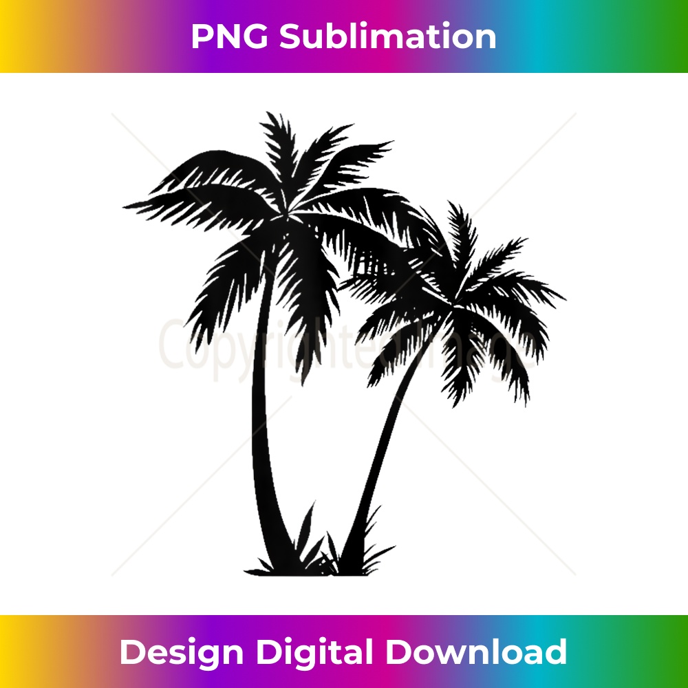 Black White Palm Trees Summer Sun Beach T- Women Men Tank To | Inspire ...