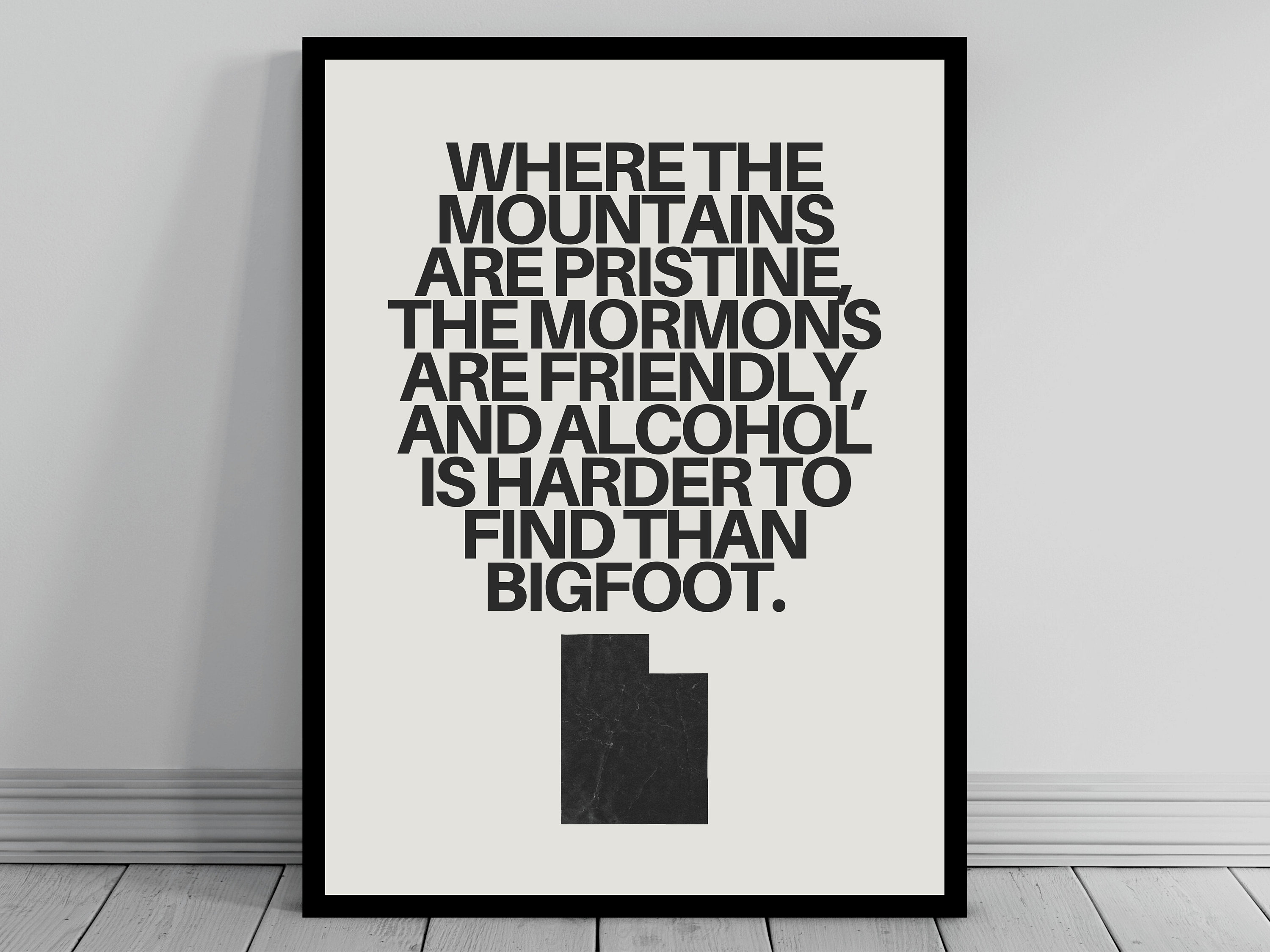 Hilarious Utah Meme Utah Poster Minimalist State Slogan Utah | Inspire ...