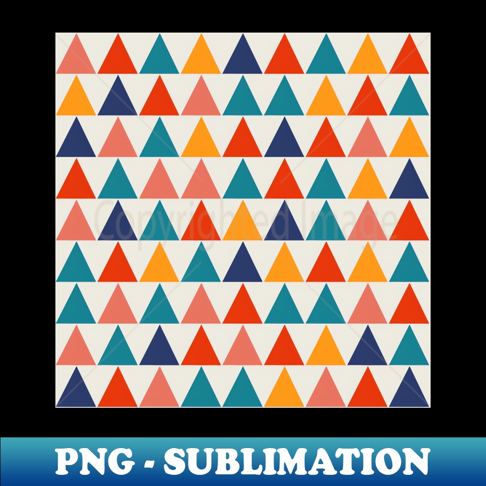 Retro colorful mid century triangles 1 - Unique Sublimation | Inspire ...