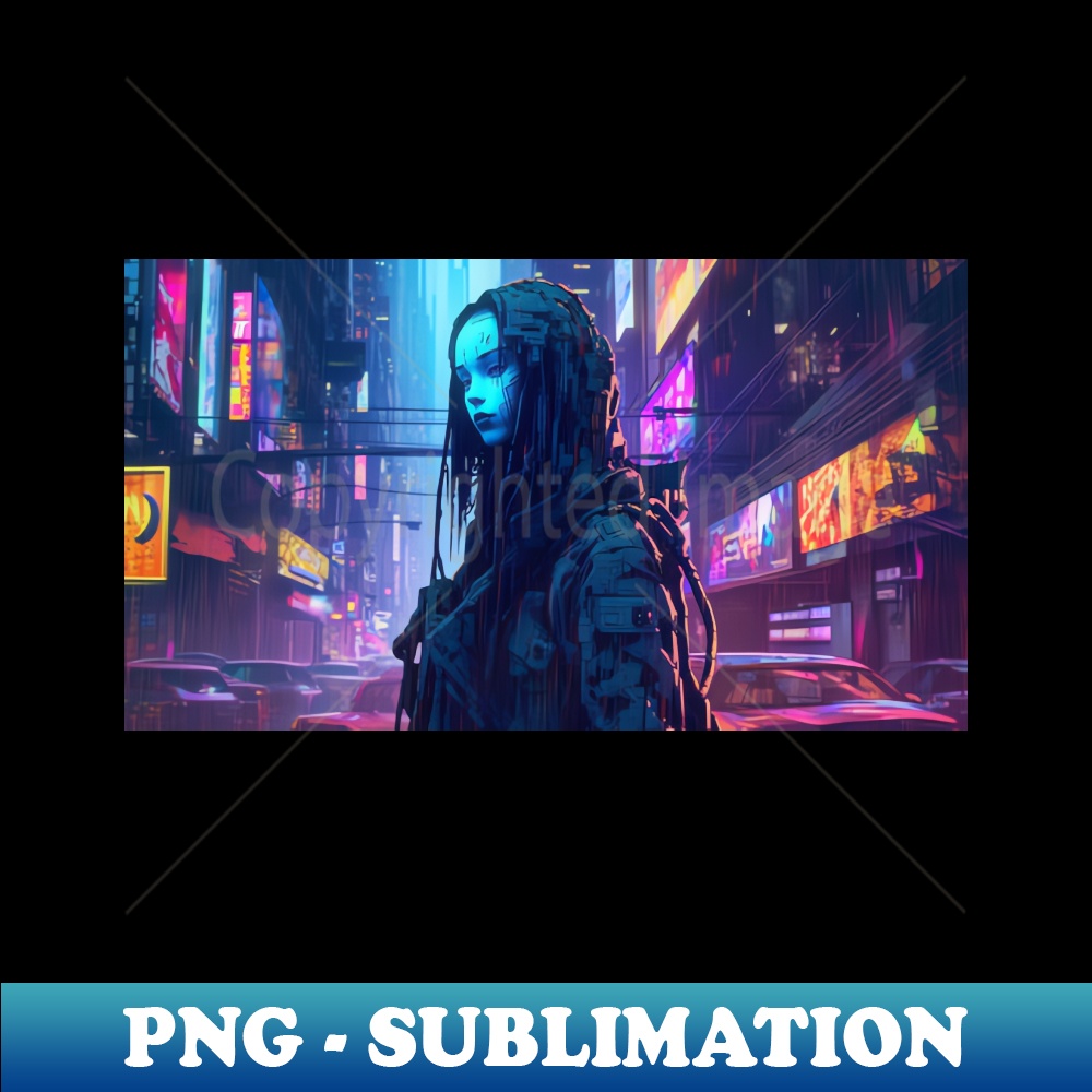 Cyberpunk Neon Ghost Android - Exclusive Sublimation Digital | Inspire ...
