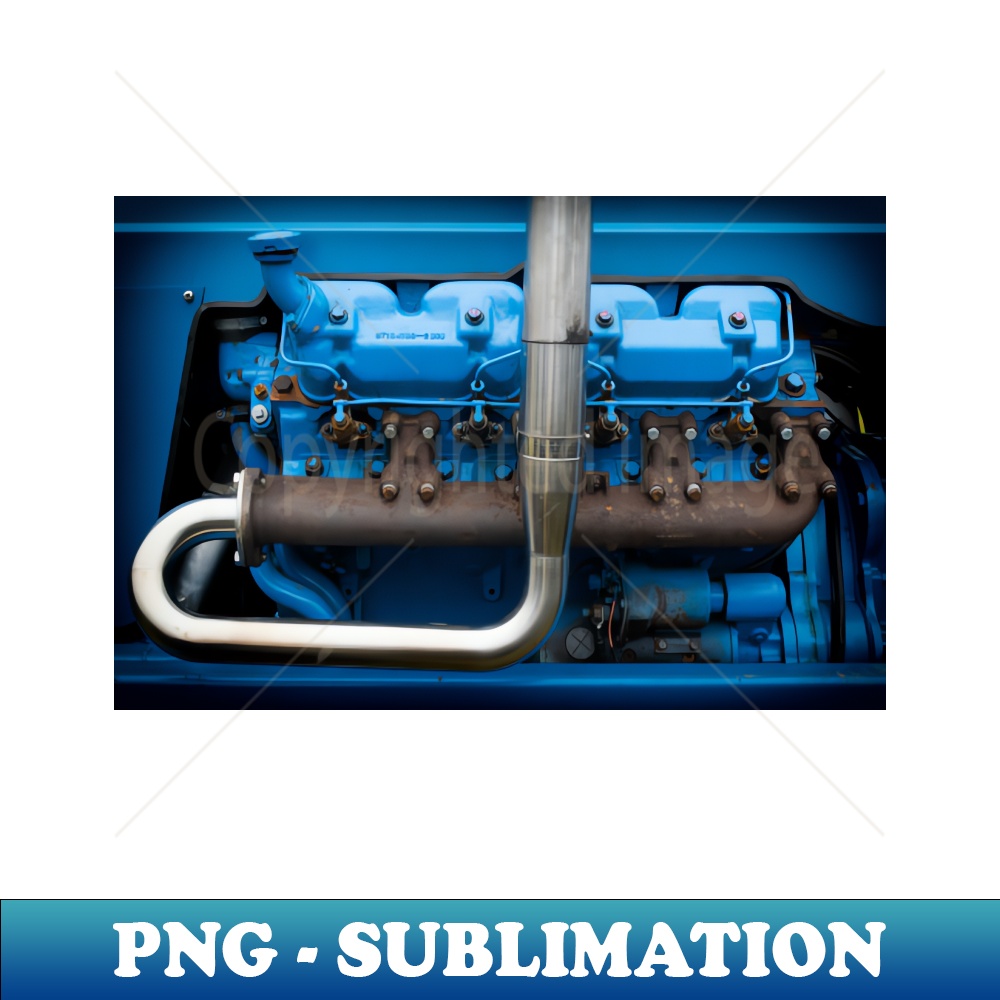 Blue Tractor Motor vintage engine portraits for man caves - | Inspire ...