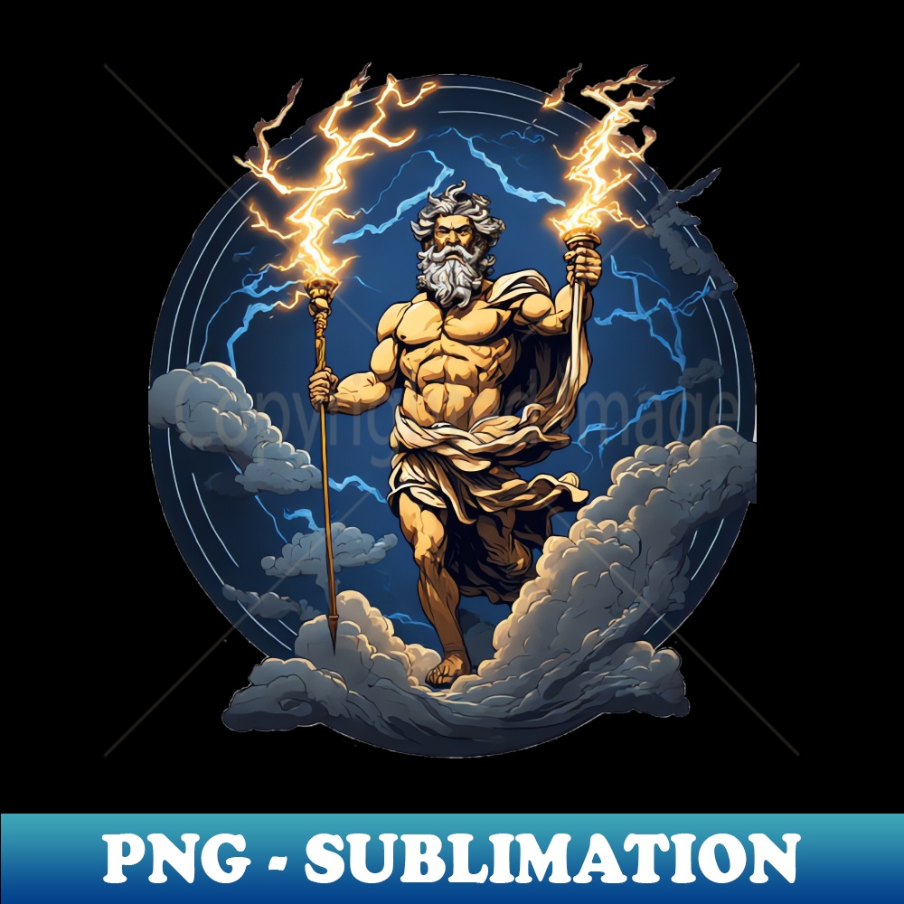 Ancient Greek Zeus throwing lightning bolts from Olympus - E | Inspire ...