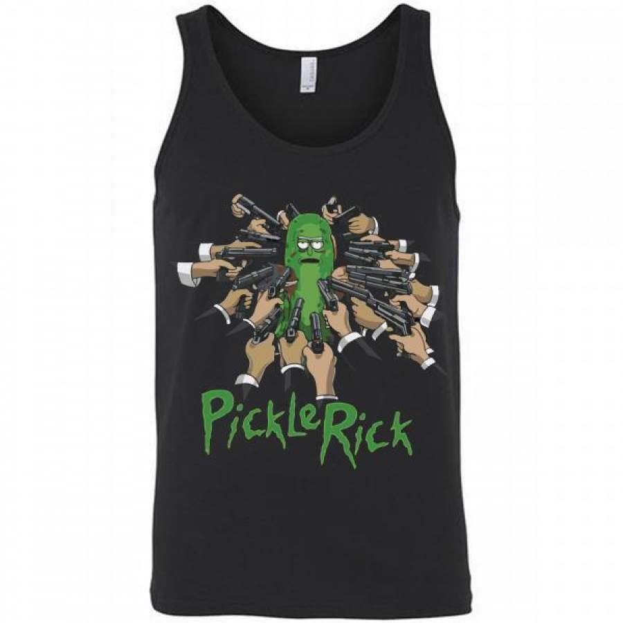 Rick and Morty Pickle Rick John Wick Solenya Tank Top | Inspire Uplift