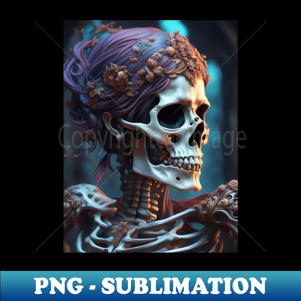 Creepy Halloween Human Skull in Skeletal Framework - Unique | Inspire ...