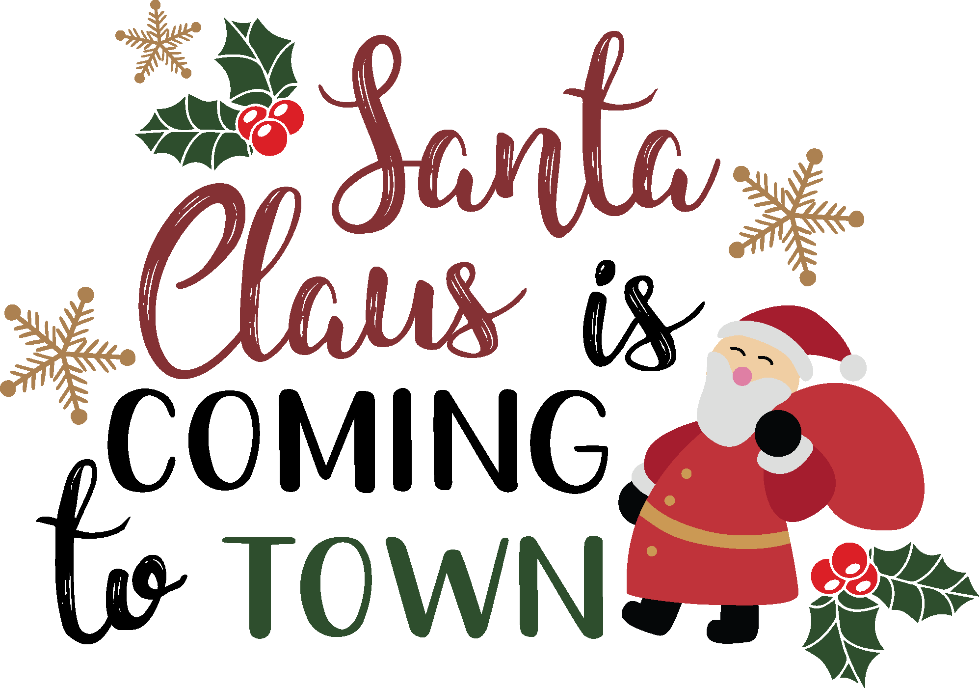 Santa claus is coming to town Svg, Christmas Svg, Merry chri | Inspire ...