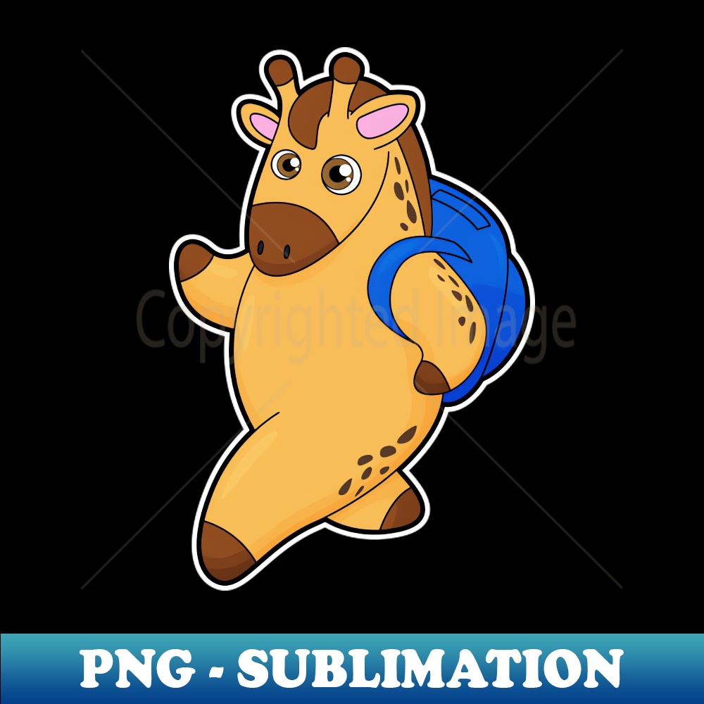 Giraffe as Student with Backpack - Artistic Sublimation Digi | Inspire ...