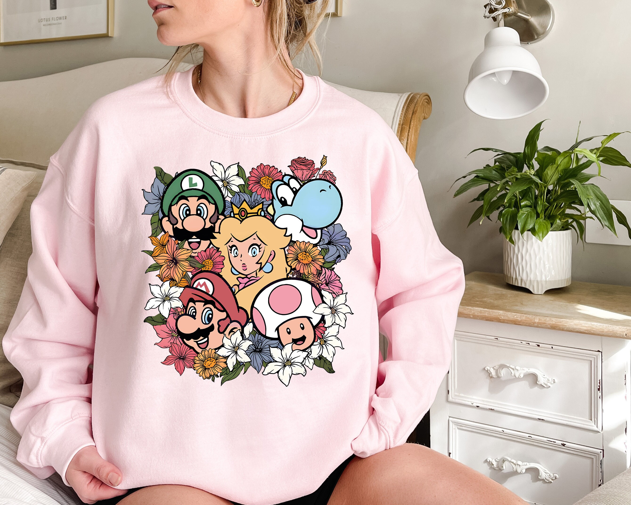 Super Mario Floral Shirt, Super Mario Bros Shirt, Vintage Ma | Inspire ...