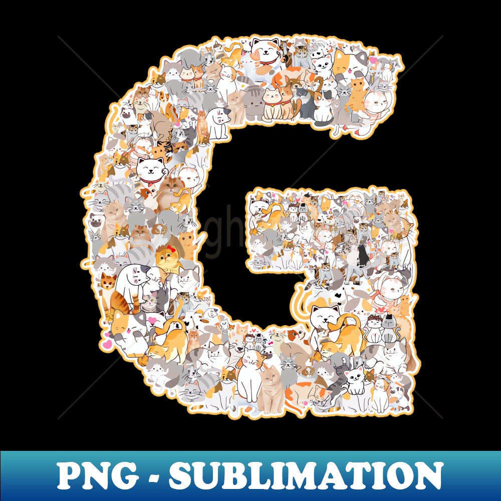 cat letter G the cat forms the letter G - PNG Sublimation D - Inspire ...