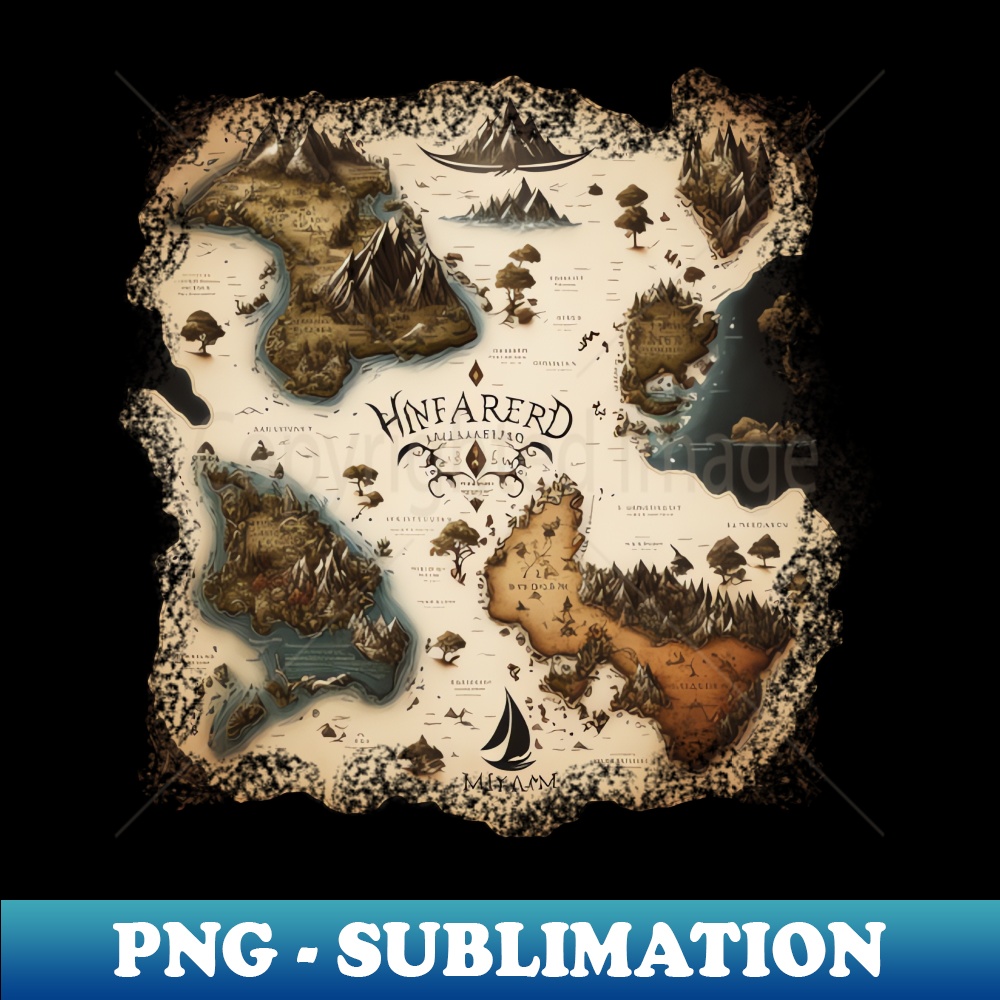 Fantasy Book - Fantasy Map - Sublimation-Ready PNG File - Un | Inspire ...
