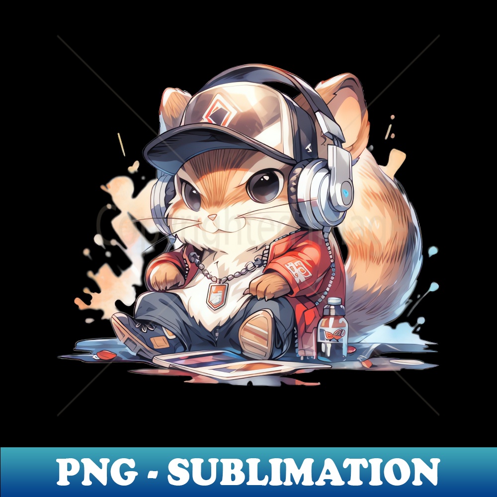Cute Chipmunk Rapper - High-Resolution PNG Sublimation File - Inspire ...