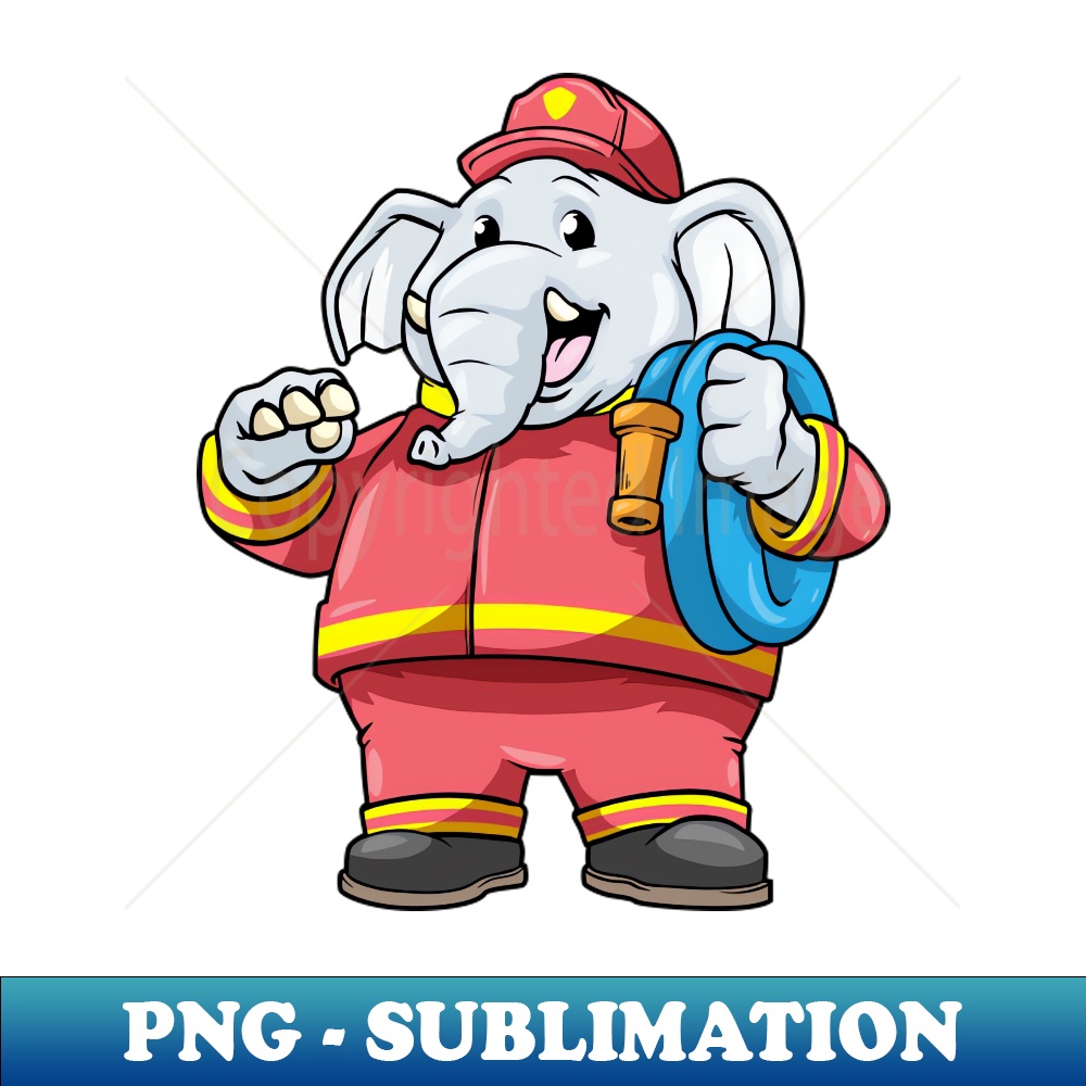 Elephant as firefighter with hose - Signature Sublimation PN | Inspire ...