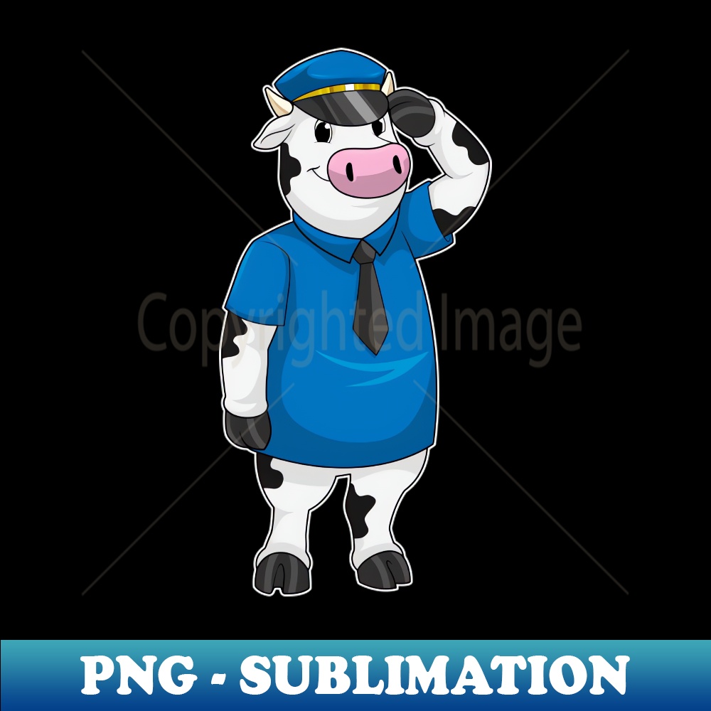 Cow as Police officer with Police hat - Decorative Sublimati | Inspire ...