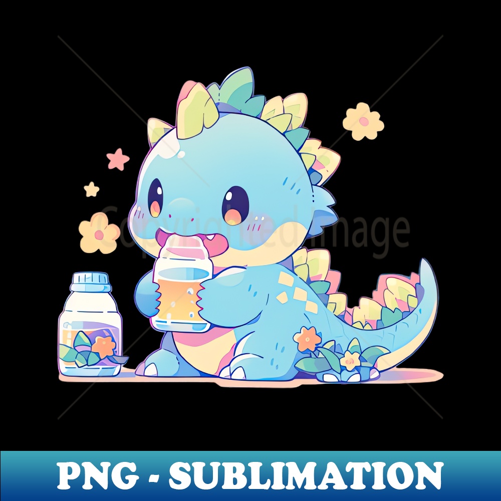 Cute Baby Dinosaur Drinking Milk - Special Edition Sublimati | Inspire ...