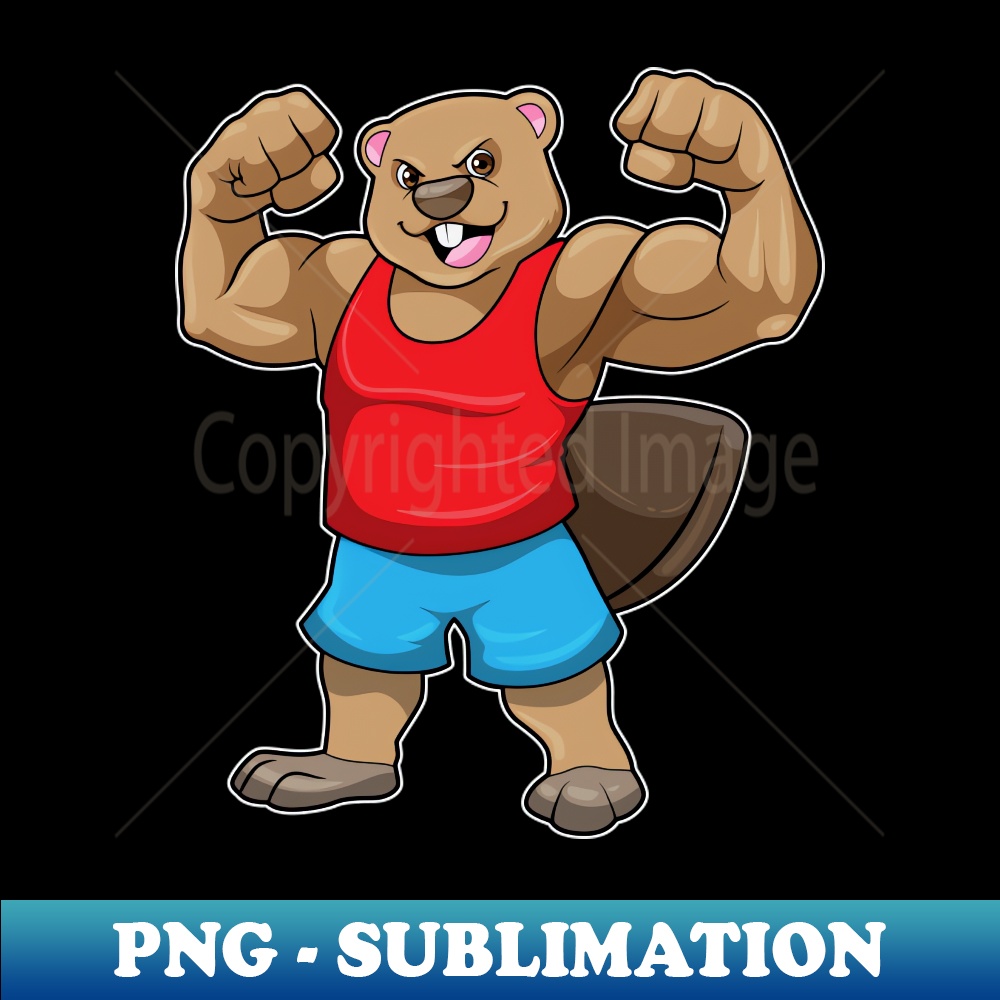Beaver as Bodybuilder with big Upper arms - PNG Transparent | Inspire ...