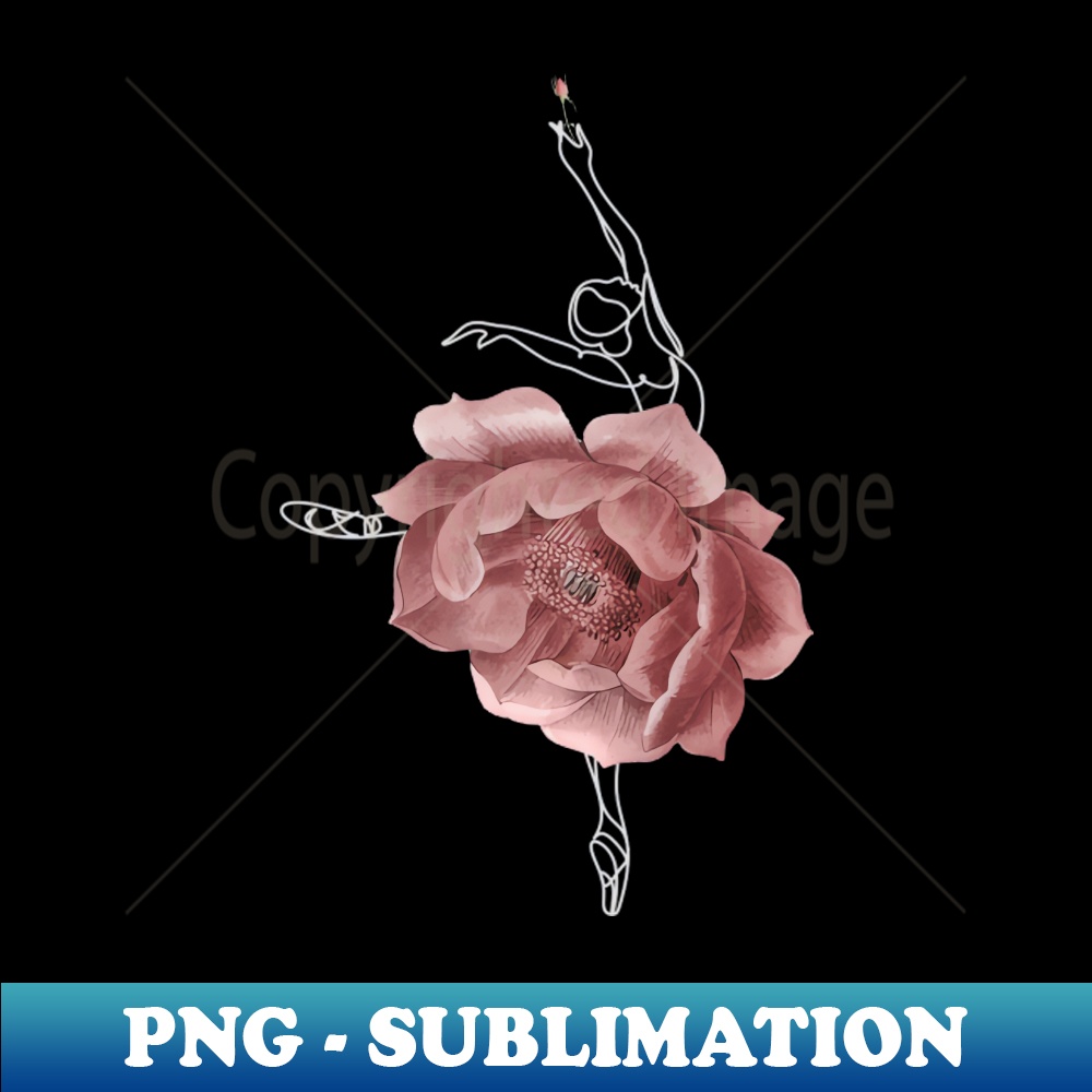Ballet Dancer Ballerina Dance Floral Roses - PNG Transparent | Inspire ...