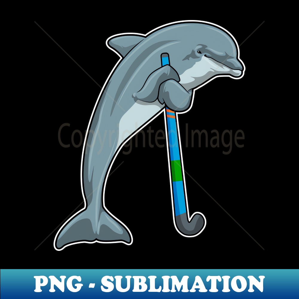 Dolphin at Hockey with Hockey stick - Signature Sublimation | Inspire ...