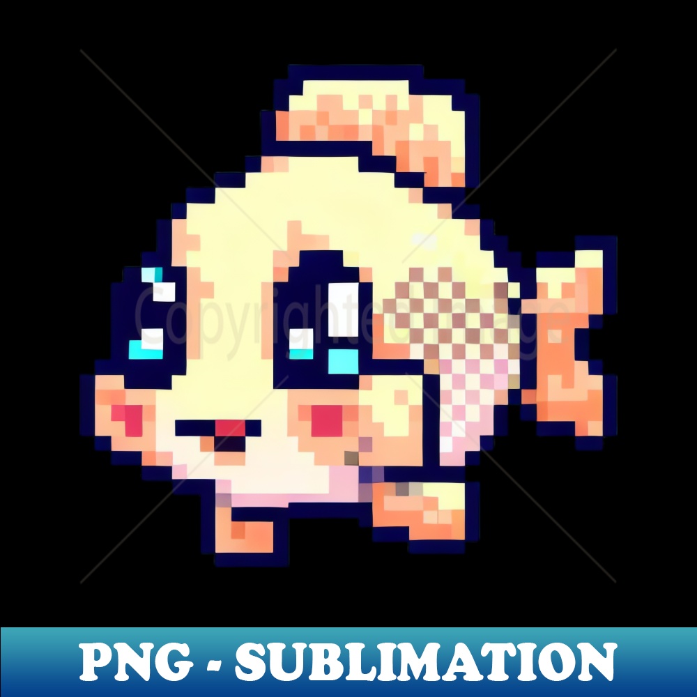 8-bit fish - Retro PNG Sublimation Digital Download - Instan - Inspire ...