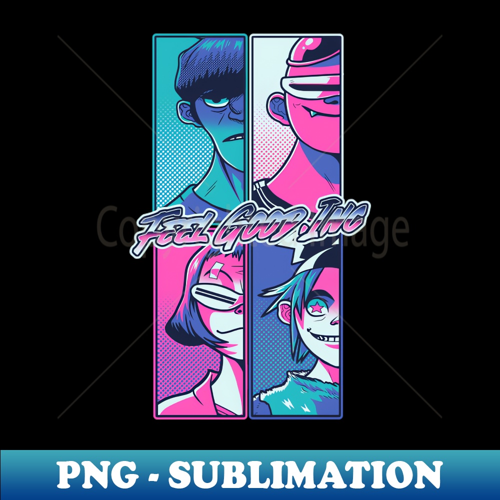 Feel Good Inc Artwork - High-Resolution PNG Sublimation File | Inspire ...