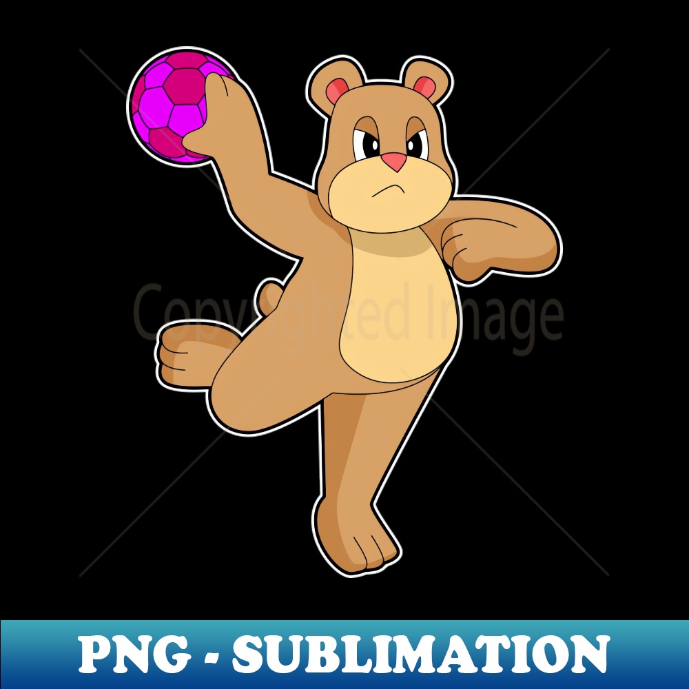 Bear Handball player Handball - Premium Sublimation Digital - Inspire Uplift