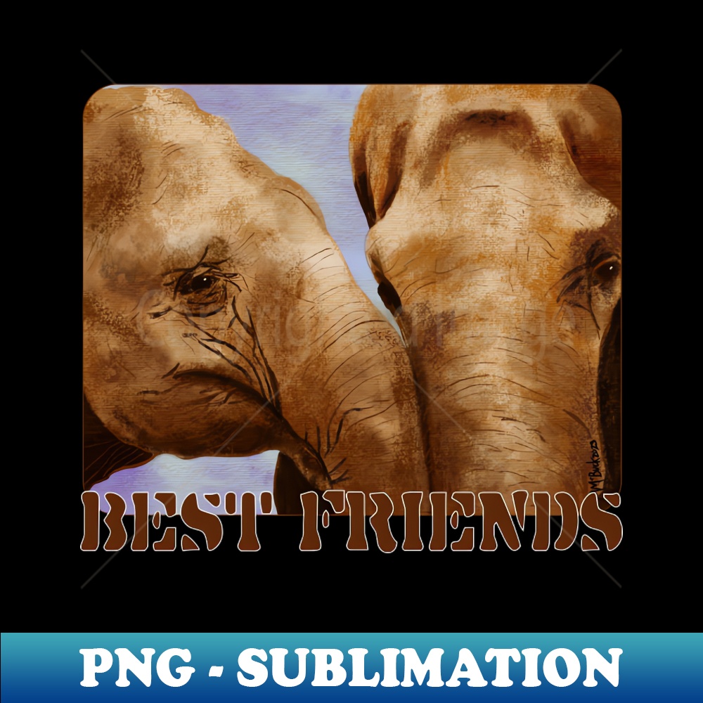 Best Friends Elephant Painting - Digital Sublimation Downloa | Inspire ...
