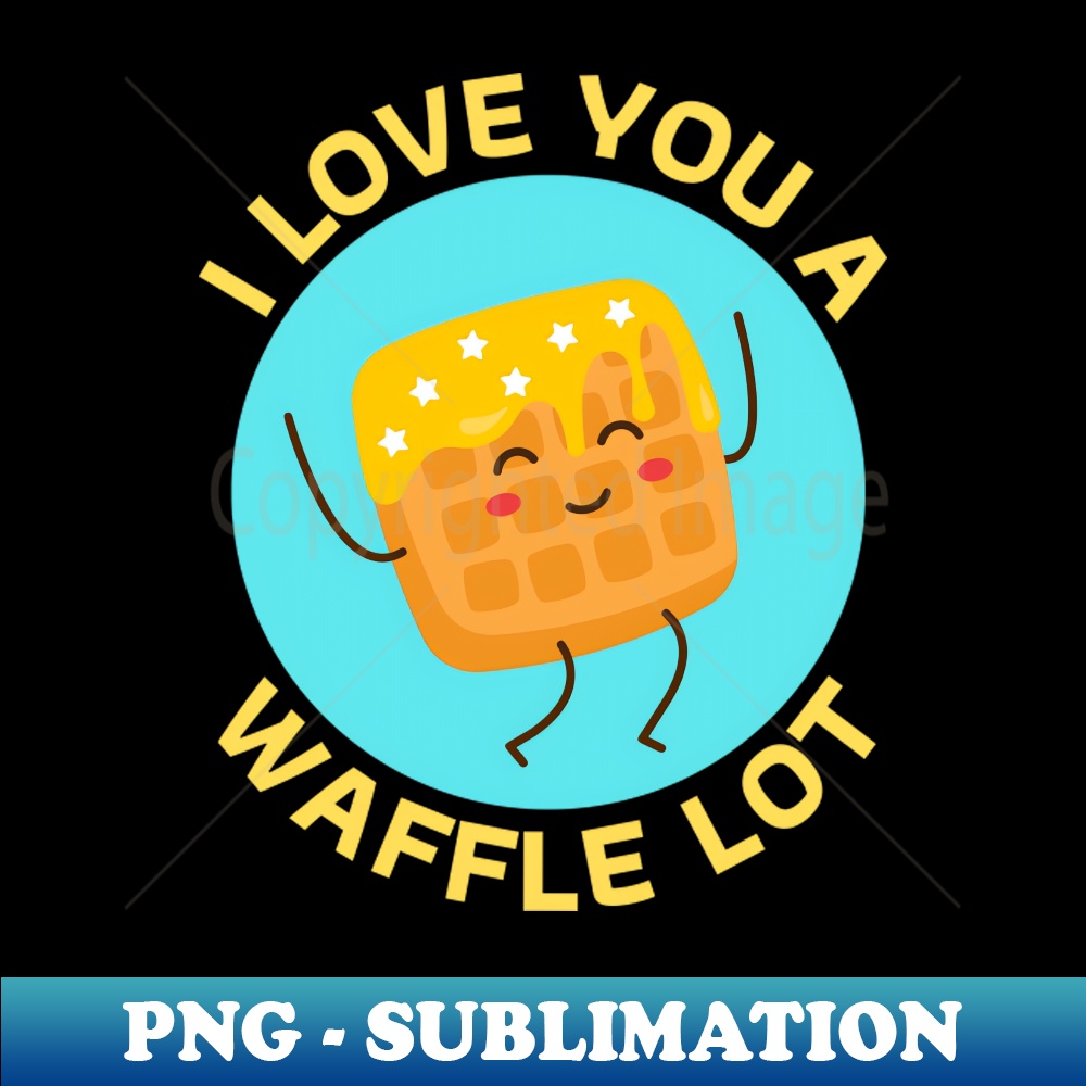 I Love You A Waffle Lot Waffle Pun - Sublimation-Ready PNG | Inspire Uplift
