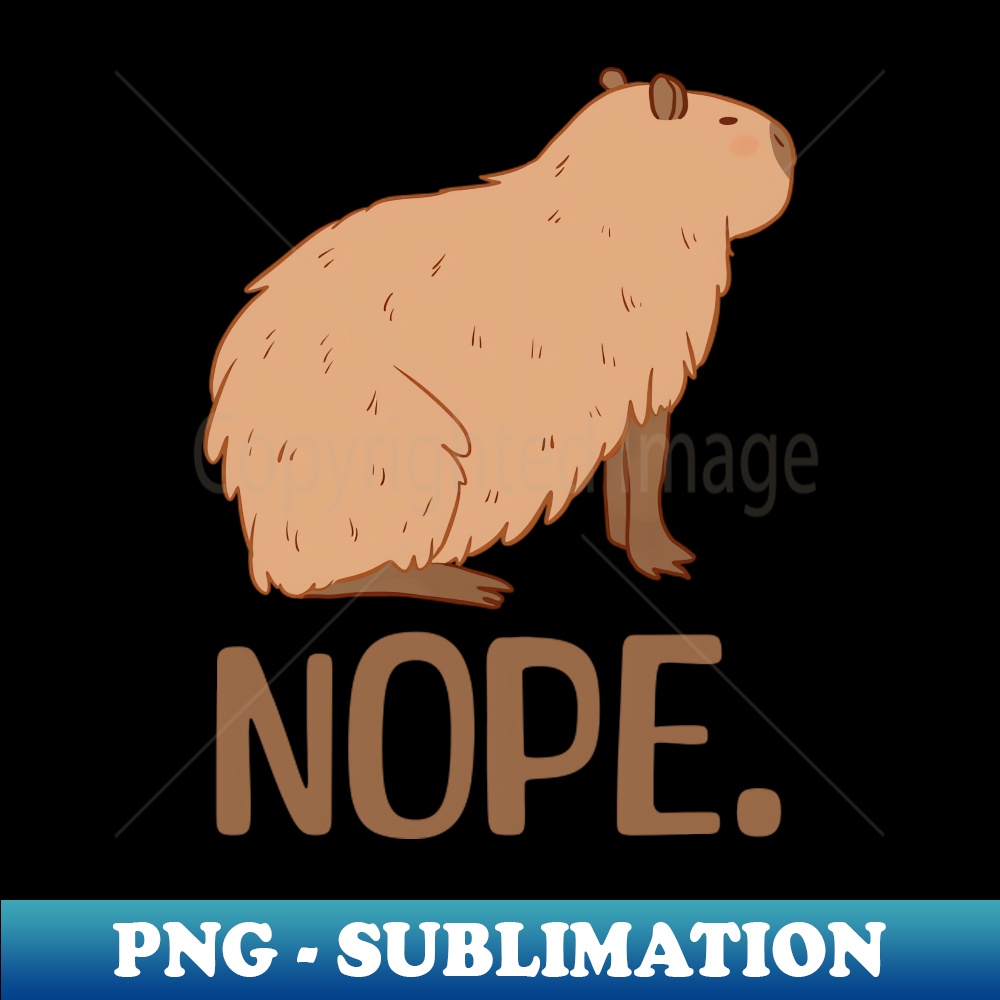 Cute sad capybara - nope - Vintage Sublimation PNG Download | Inspire ...