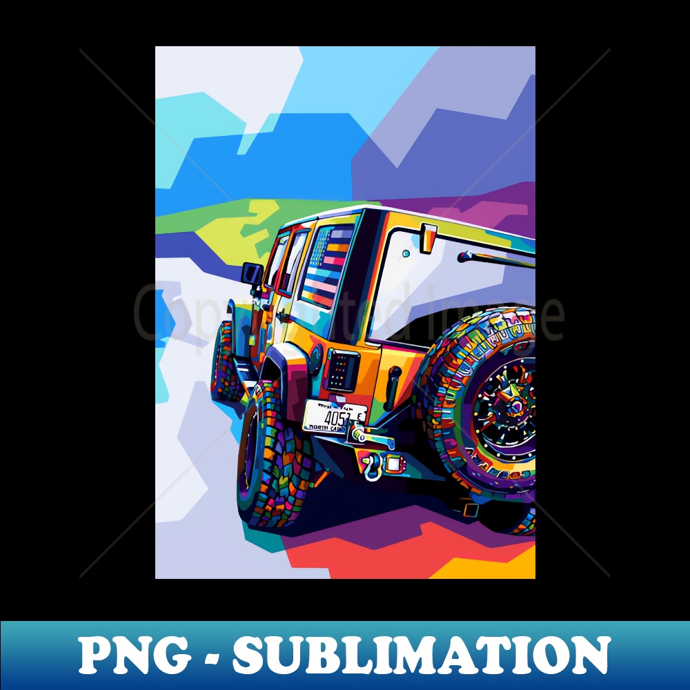Jeep Wrangler Pop Art - Aesthetic Sublimation Digital File - | Inspire ...
