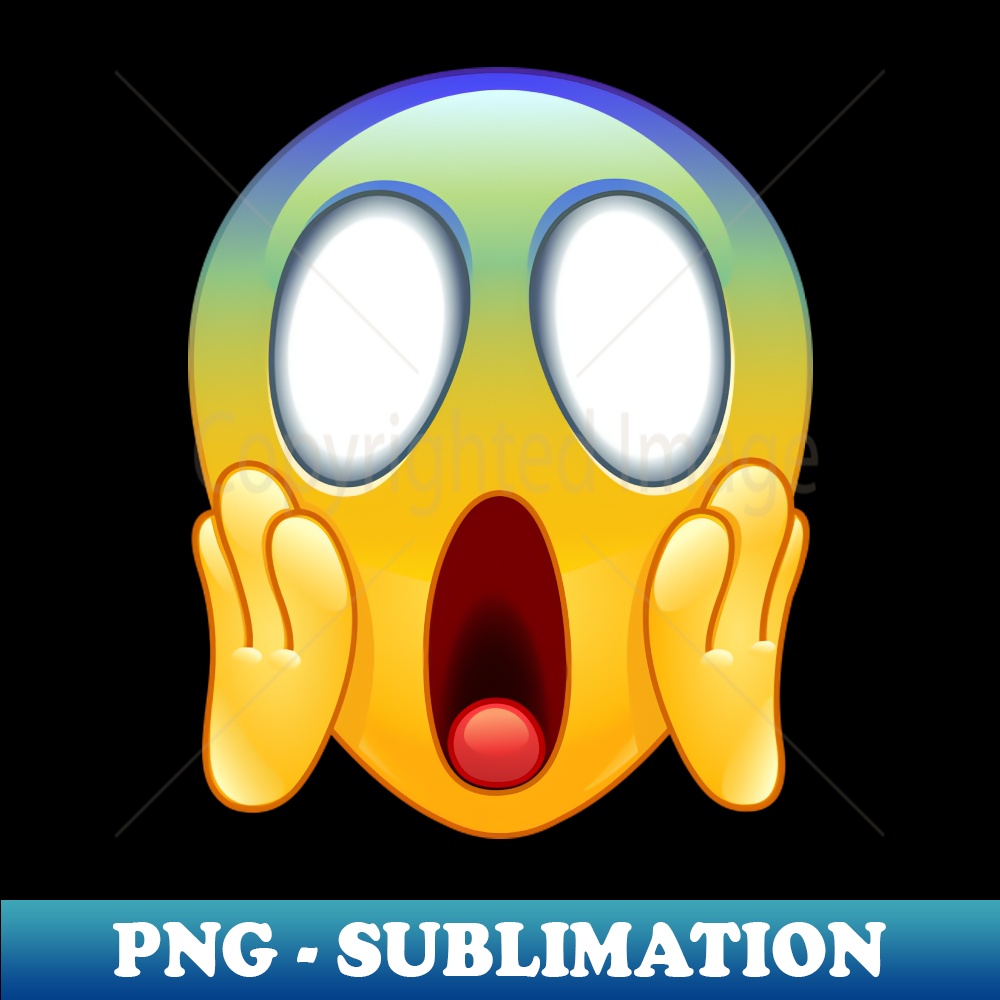 Face Screaming in Fear emoji - Creative Sublimation PNG Down | Inspire ...